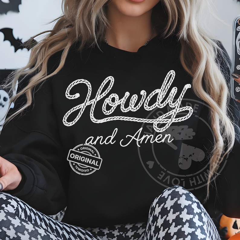 Western Howdy and Amen PNG: Cowboy Rope Lettering (digital Download) - Etsy