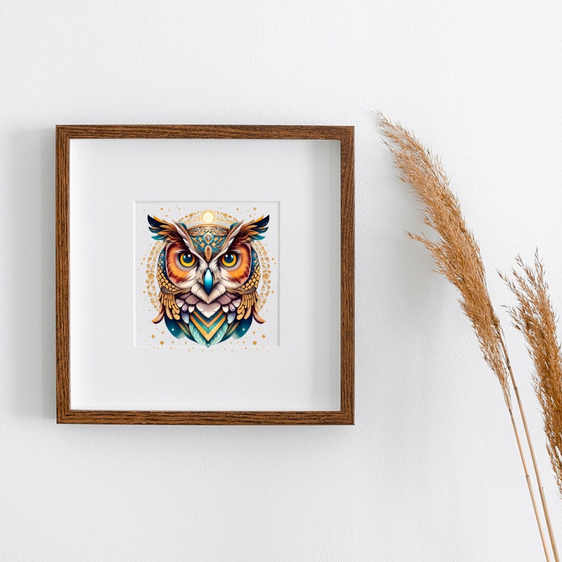 Magical Owl Clip Art Bundle Png, Enchanted Owls, Watercolor Spirit ...