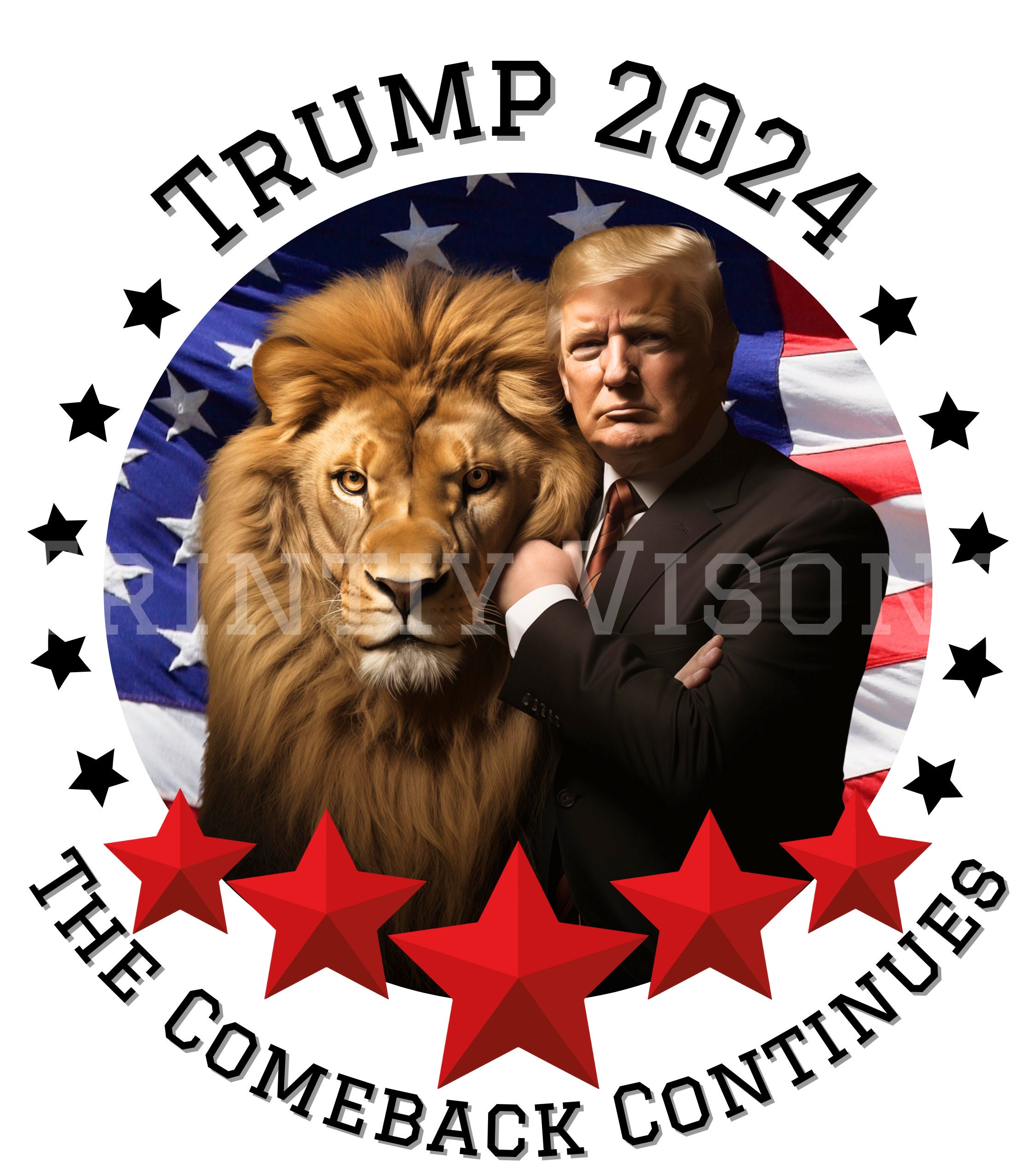 Trump 2024 Clipart With Transparent Background, Instant Download Png ...
