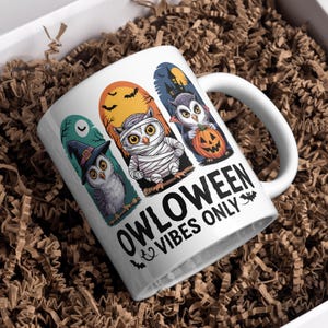 Owloween Vibes Only PNG | 3-panel Cute Halloween Owl Clipart | Witch ...