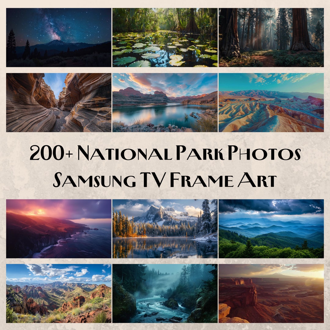 National Park Frame TV Art Set, Nature Photos, National Park Collection ...