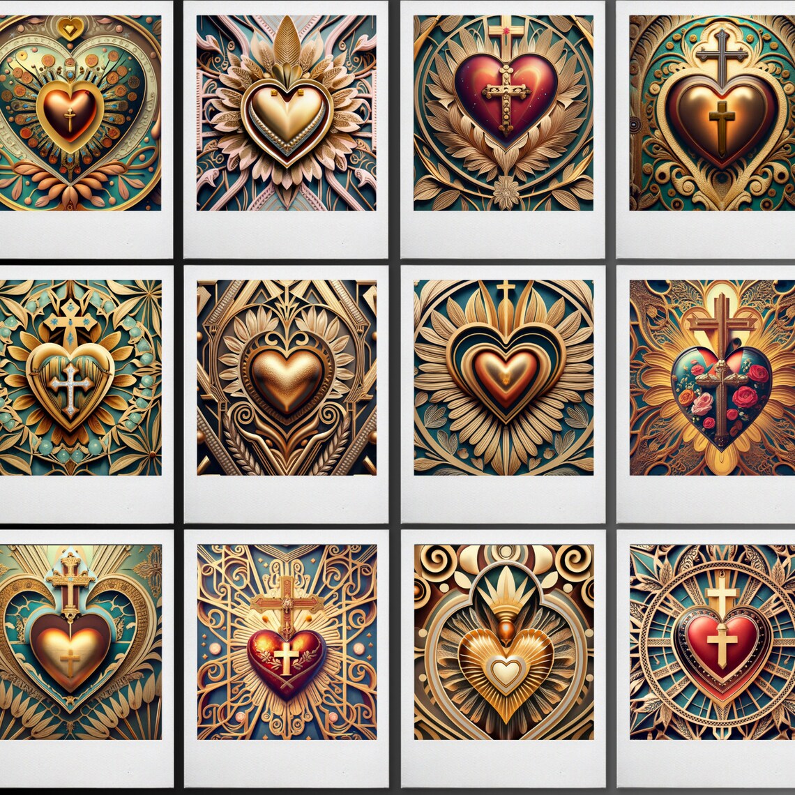 Sacred Heart of Jesus Png, Christian Digital Art, Religious Vintage ...