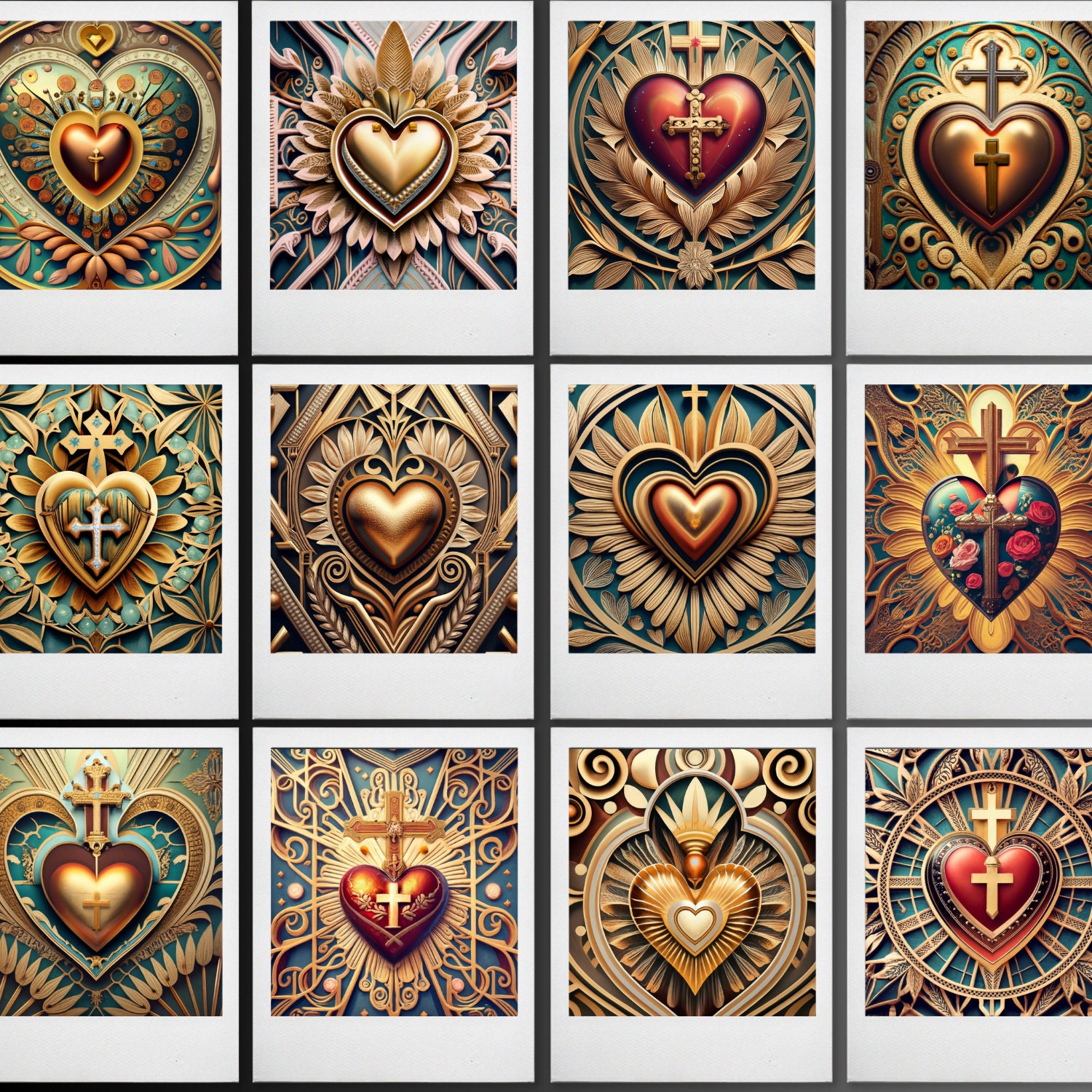 Sacred Heart of Jesus Png, Christian Digital Art, Religious Vintage ...