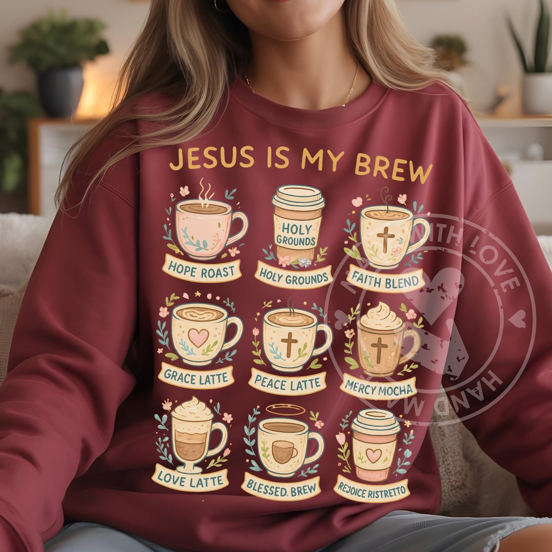 Jesus is My Brew Christian Coffee PNG | Faith Based Latte Cup ...