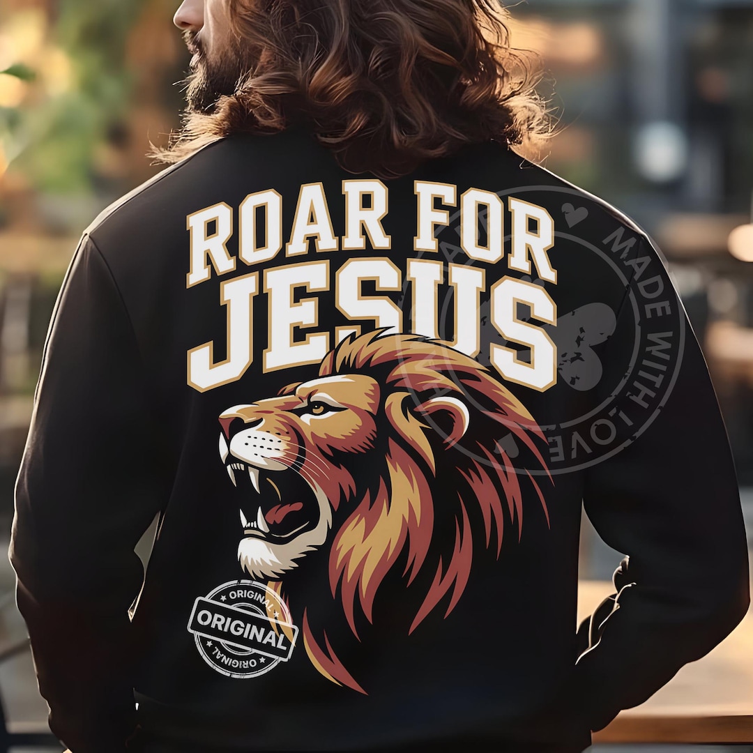 Roar for Jesus Lion PNG: Christian Apparel, Stickers (digital Download ...