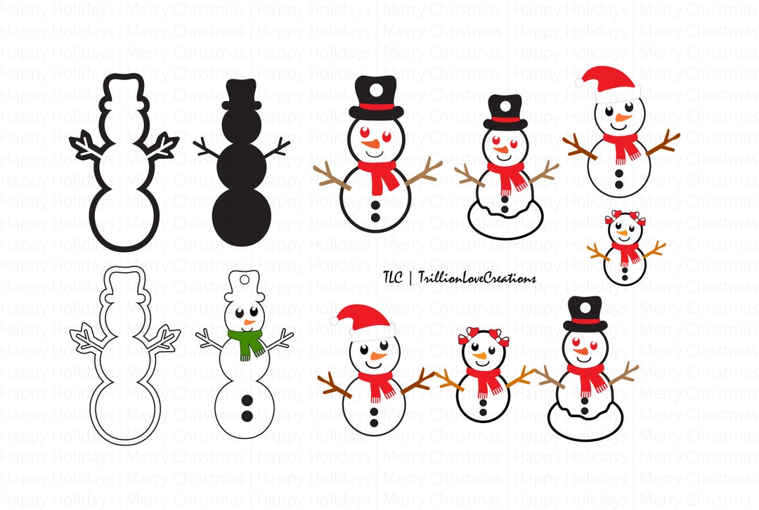 Snowman Svg Bundle | Christmas Svg | Digital Download Svg, Ai, Eps, Png ...
