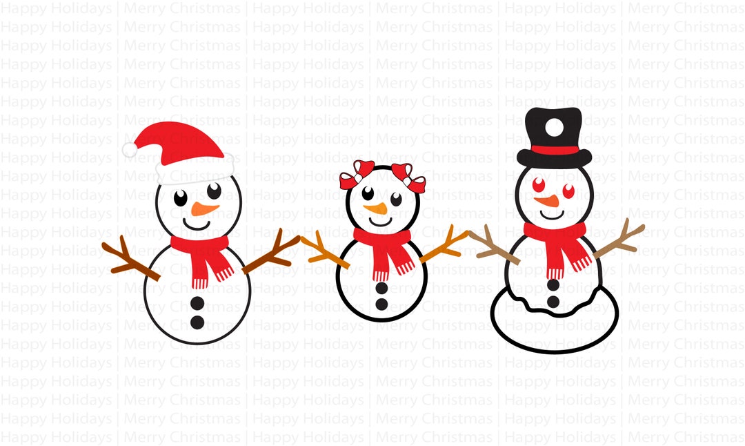 Snowman Family | Svg Bundle | Christmas Svg | Digital Download | Svg ...