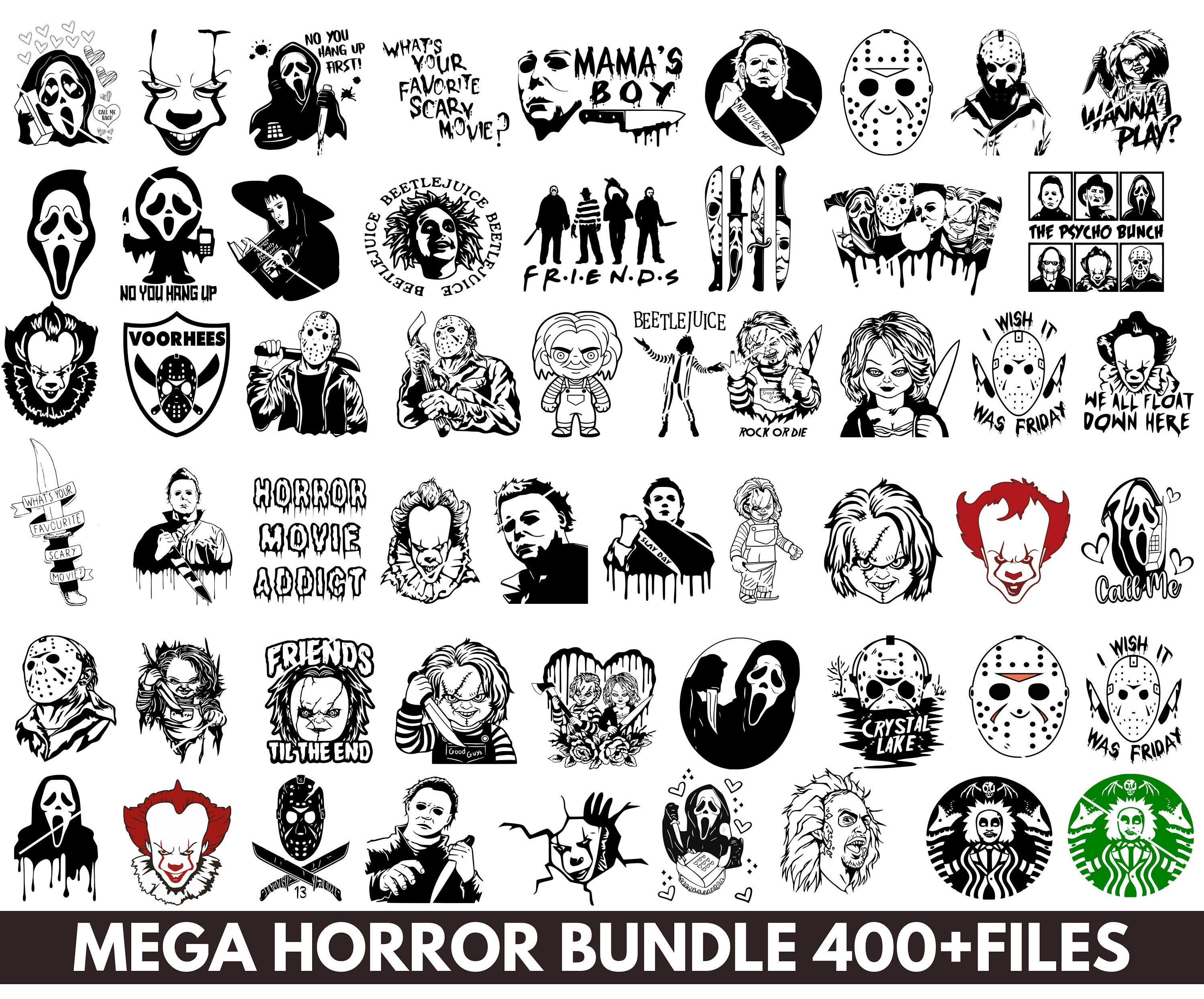 Horror SVG Bundle Halloween Horror SVG Horror Friends Svg - Etsy Australia