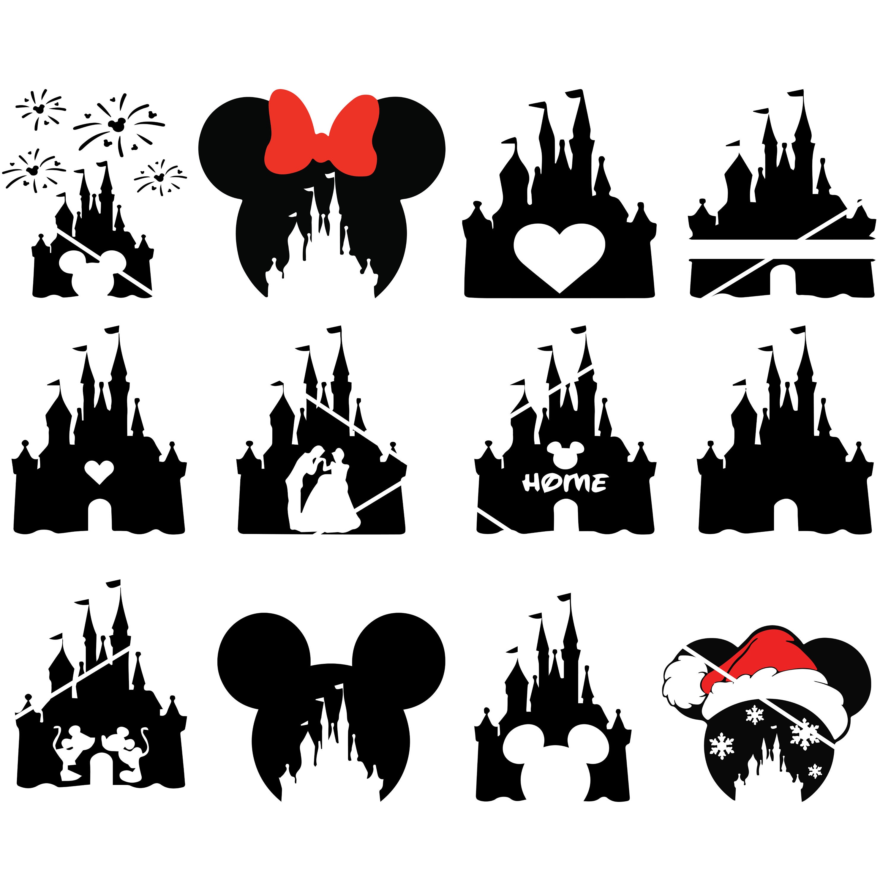 Cinderella Castle Silhouette Clip Art