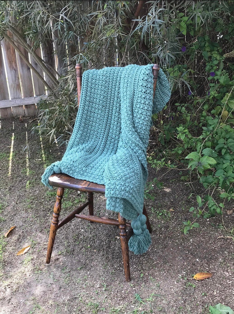 Meadow Crochet Afghan Blanket Pattern intermediate Beginner - Etsy