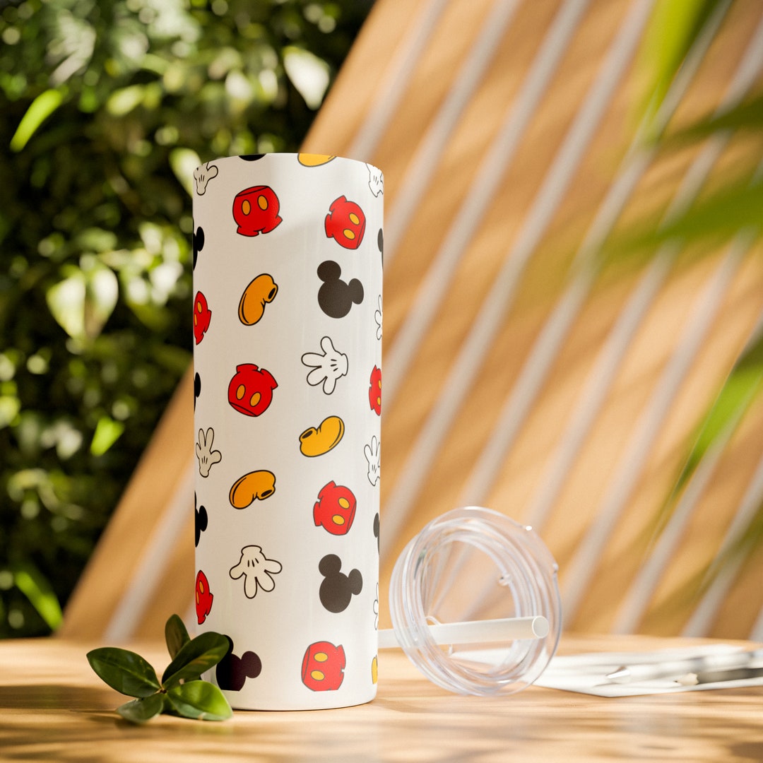 Mickey Skinny Tumbler With Straw, 20oz - Etsy