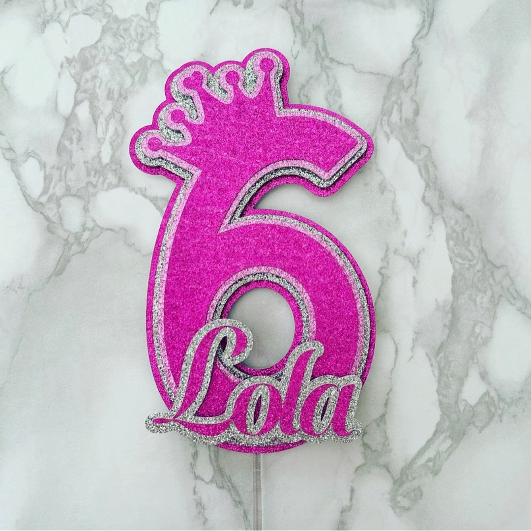 Princess Tiara Number Cake Topper - Etsy