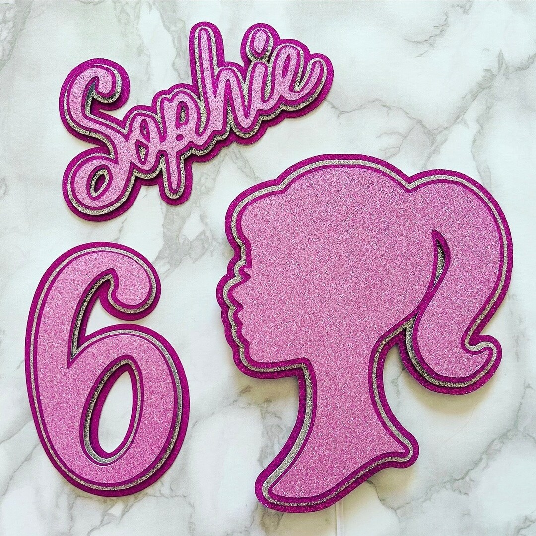Barbie Name and Age Cake Topper - Etsy