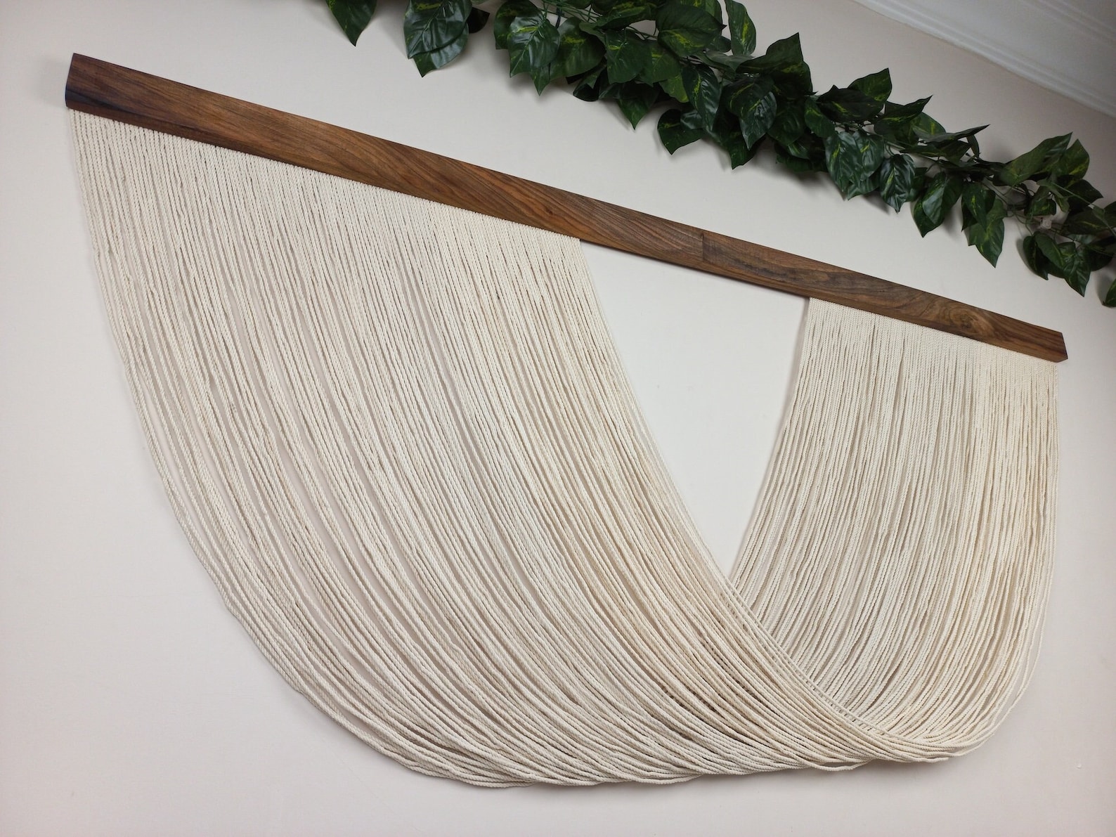 Large Macrame Yarn Wall Hanging Boho Wall Decor Macrame Headboard Farm ...