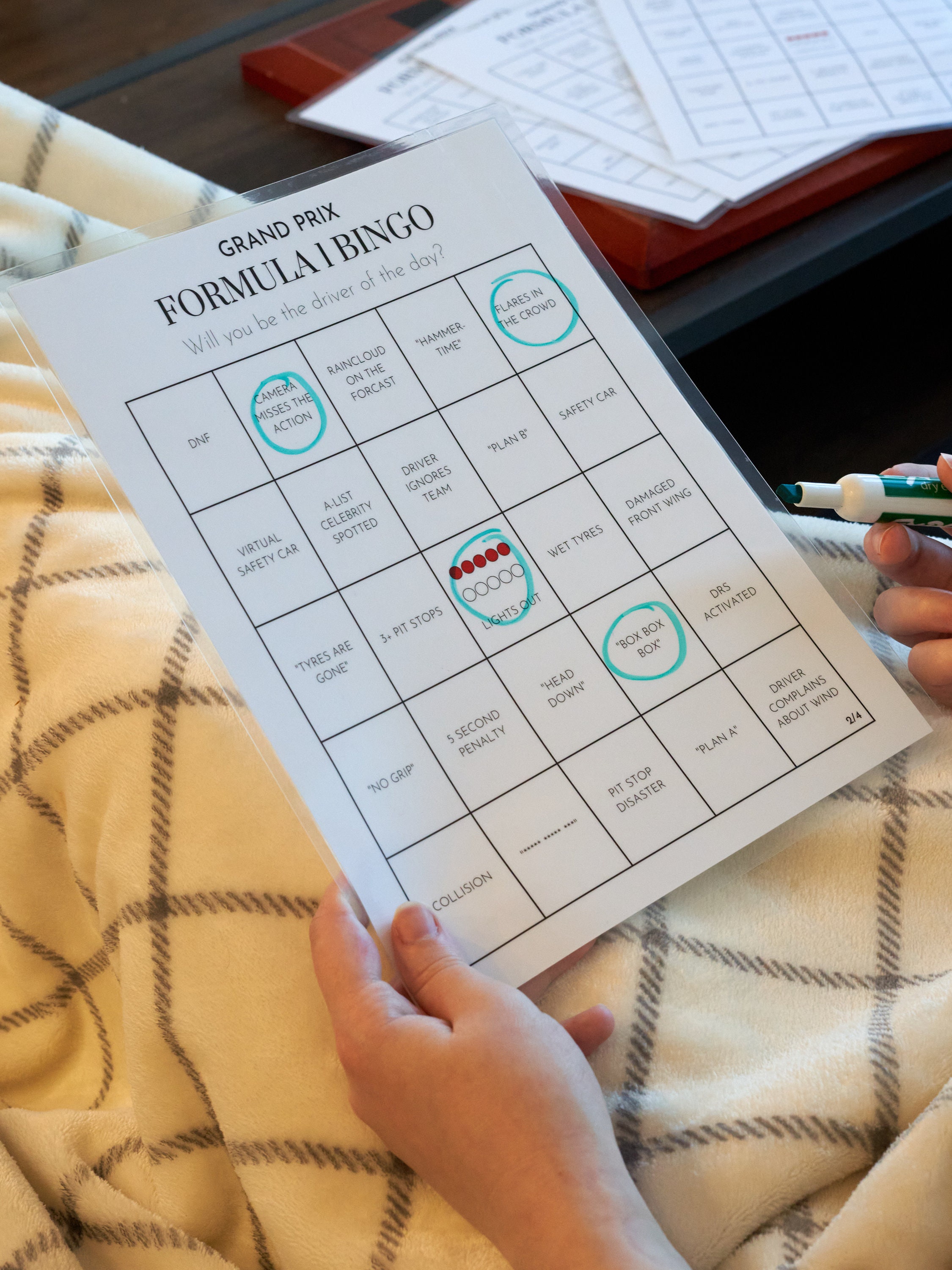 Laminated Bingo Game, Set of Four Cards TV Show - Etsy