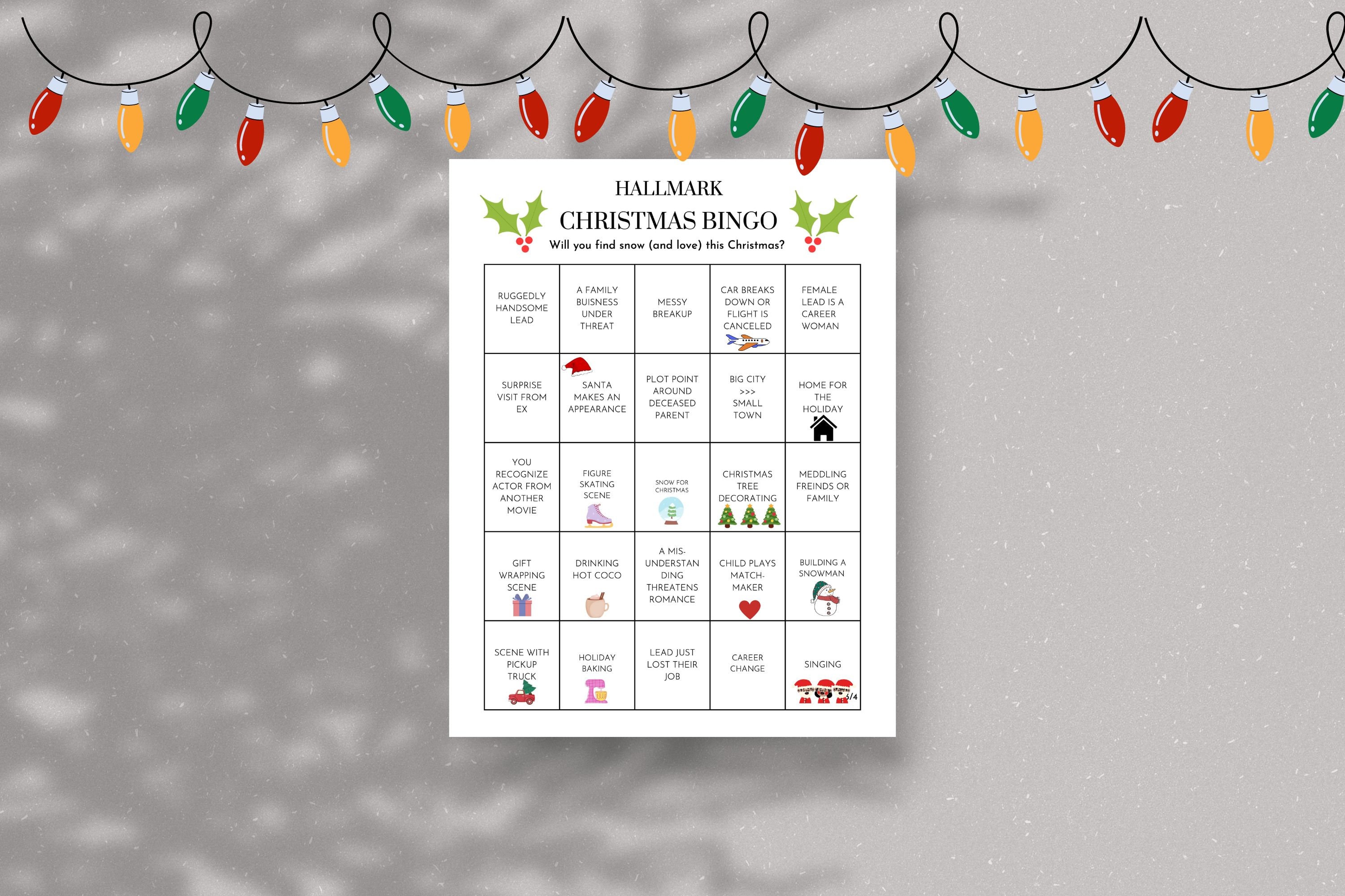 Laminated Bingo Game, Set of Four Cards TV Show - Etsy