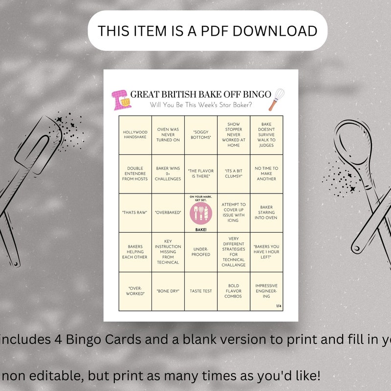 Great British Bake Off - Etsy