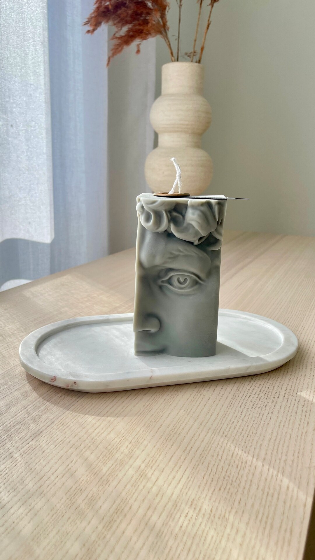 Statue, Greek, Statue Candle, David Bust Candle, Aesthetic Candle, Gift ...