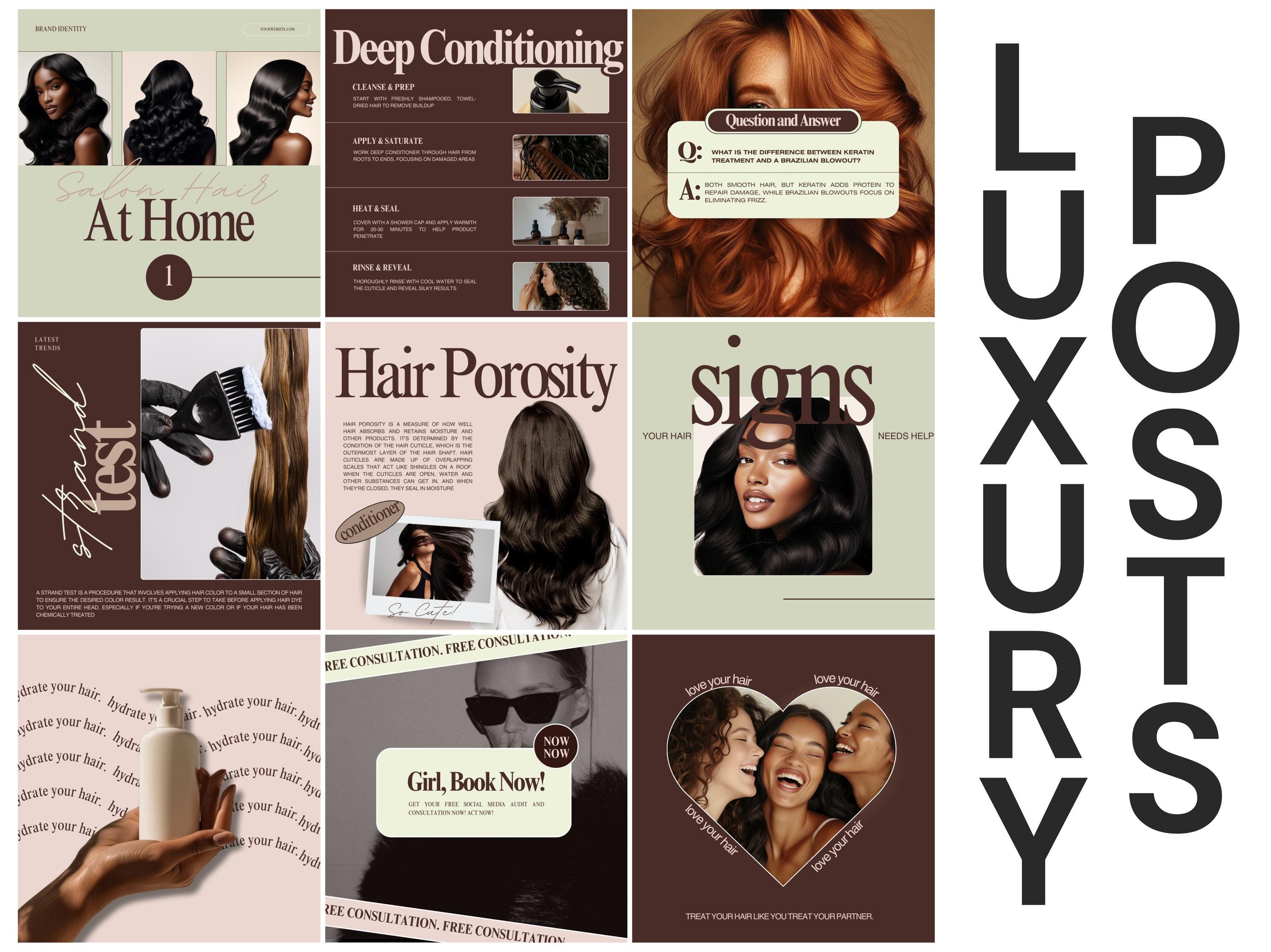 Hair Stylist Instagram Templates, Hair Stylist Templates, Hairstylist ...