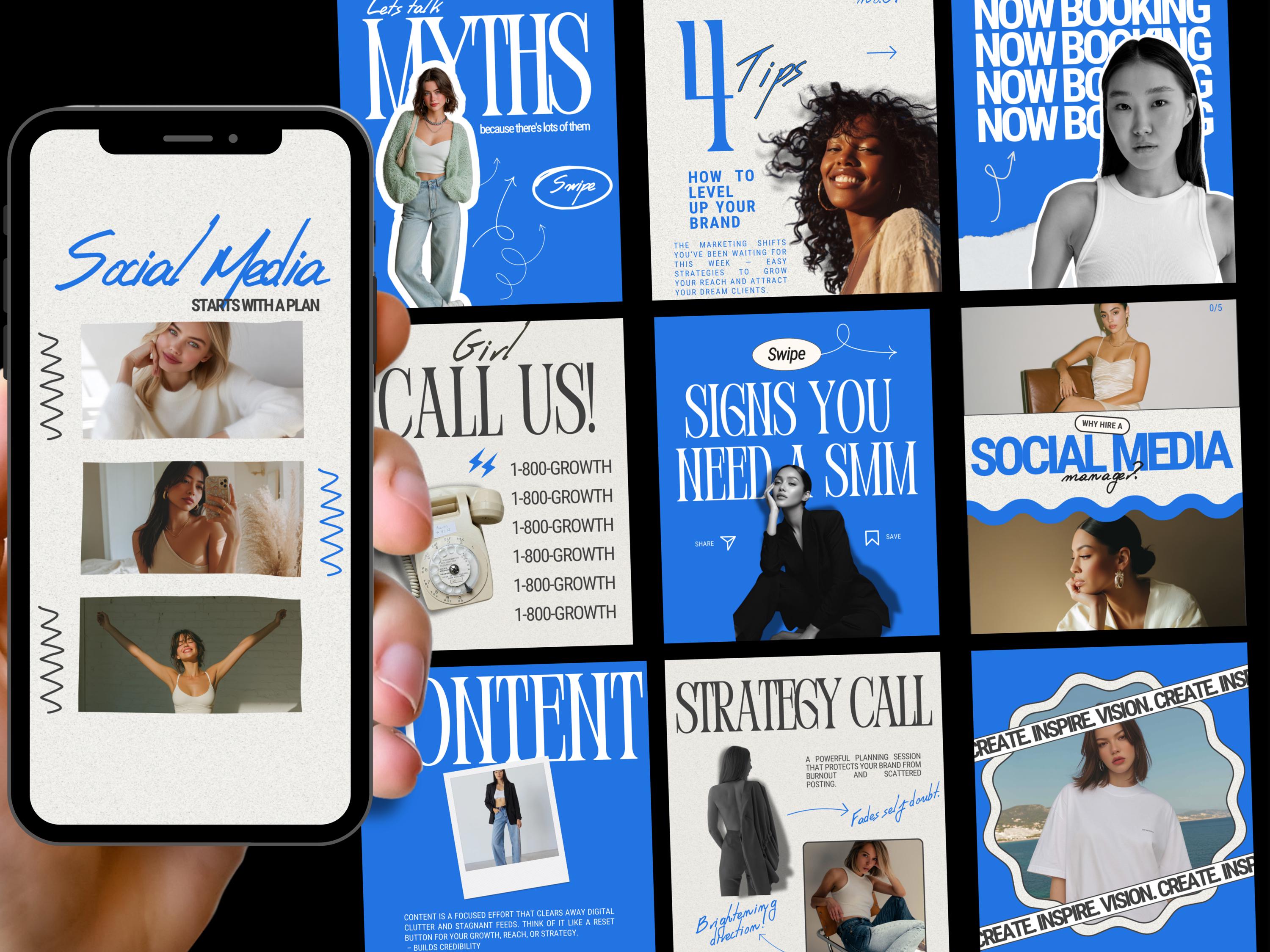 Social Media Manager Instagram Templates, Social Media Manager ...