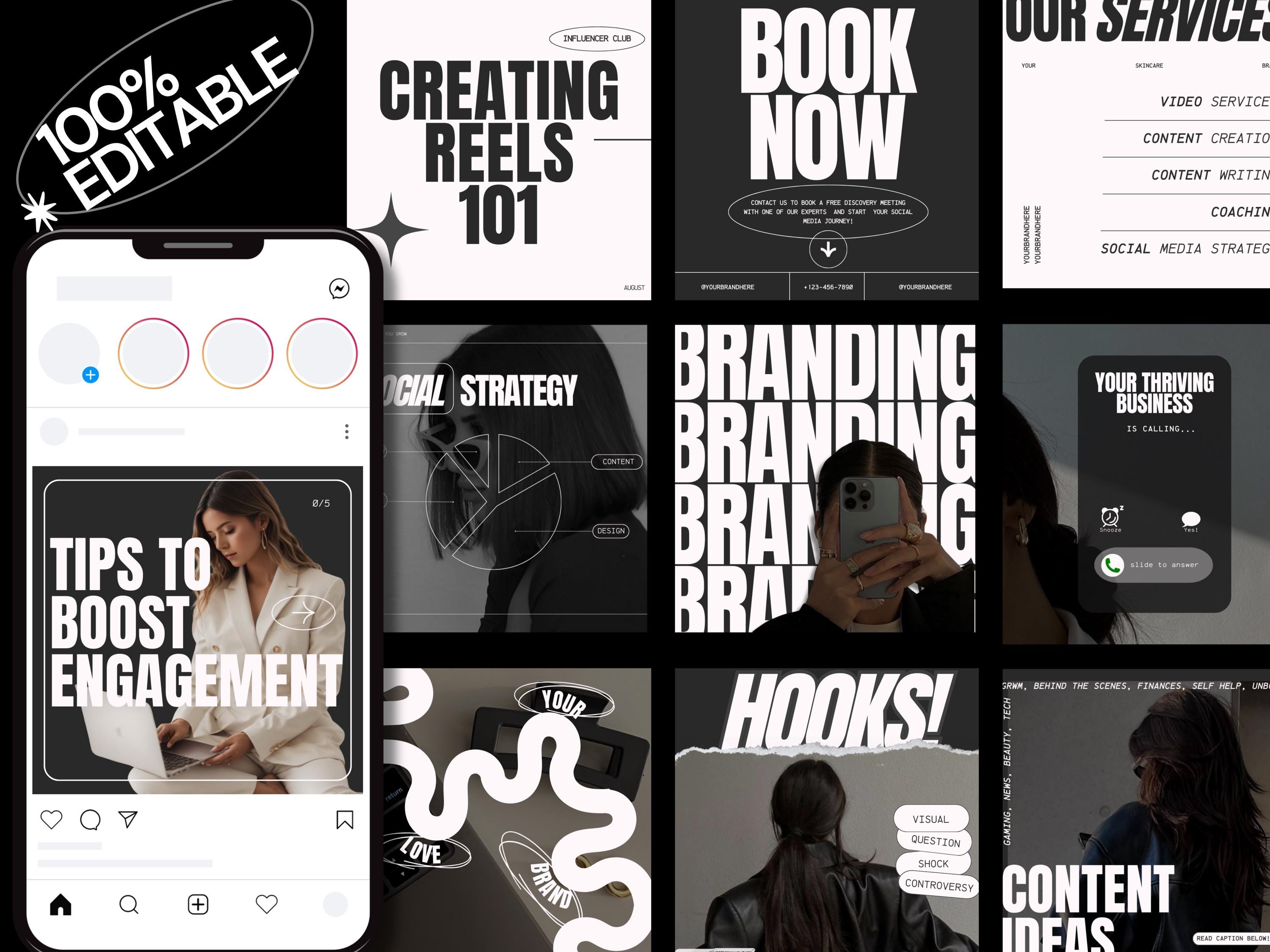 Social Media Manager Instagram Templates, Social Media Manager ...