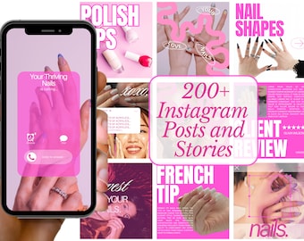 Pink Nail Tech Instagram, Nail Salon Instagram, Nail Tech Marketing ...