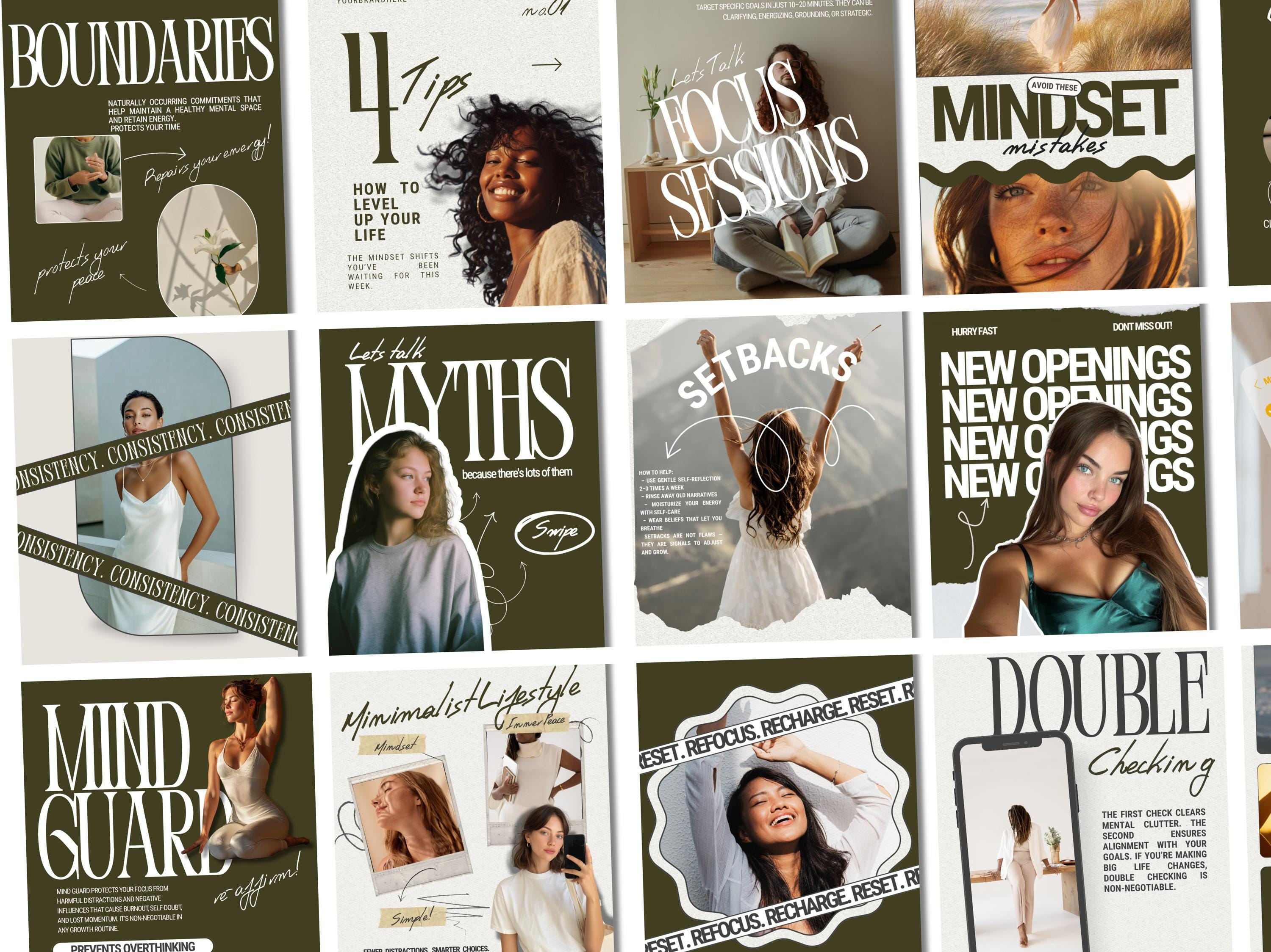 Mindset Coach Instagram Templates | Life Coach Templates | Mindset ...