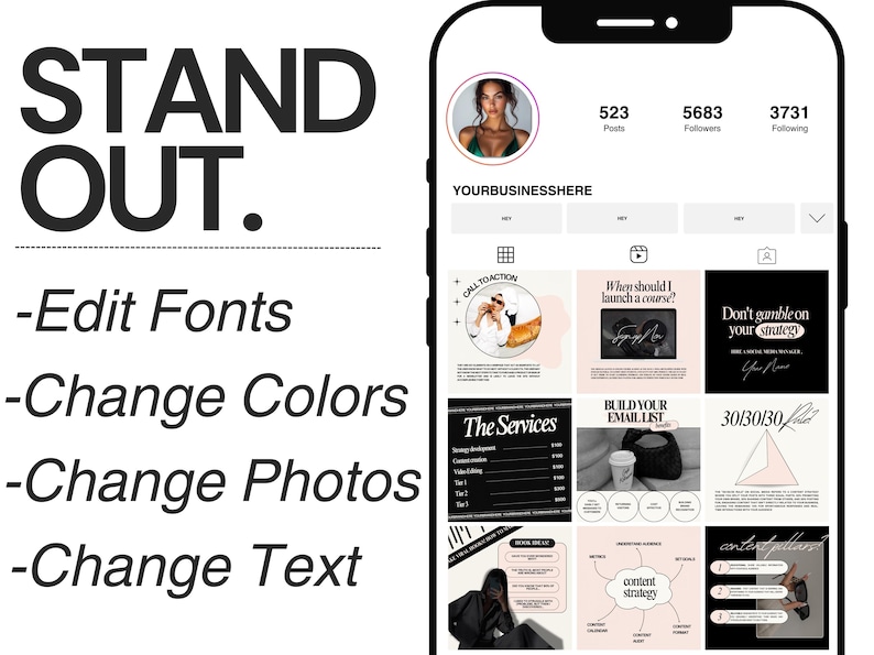 Social Media Manager Instagram Templates, Social Media Manager ...