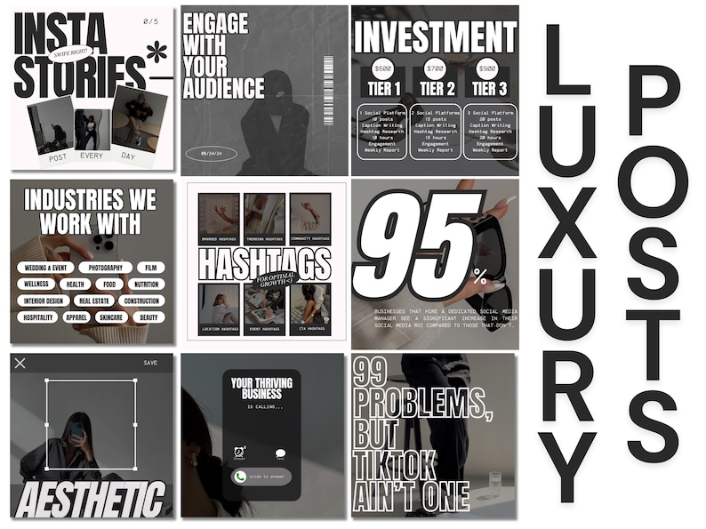 Social Media Manager Instagram Templates, Social Media Manager ...