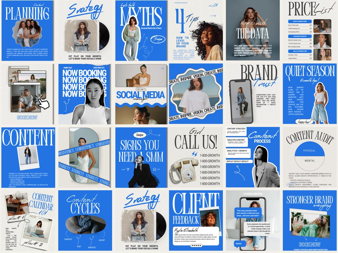 Social Media Manager Instagram Templates, Social Media Manager ...