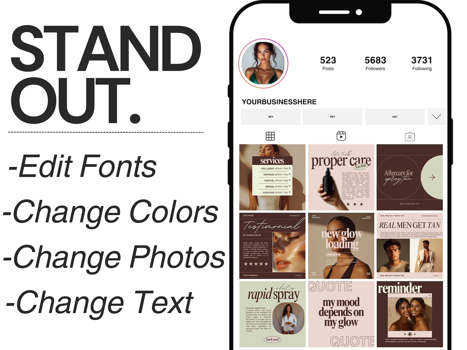 Spray Tan Instagram, Spray Tanning Business,spray Tan Marketing, Spray ...