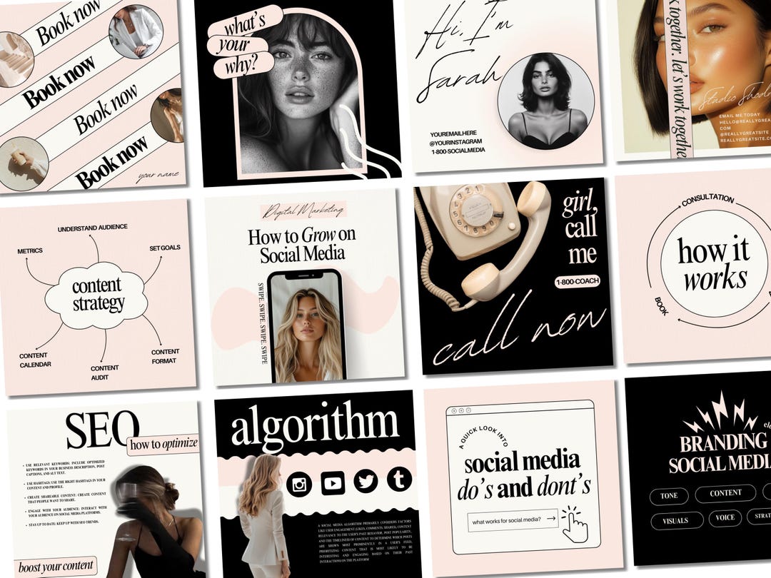 Social Media Manager Instagram Templates, Social Media Manager ...