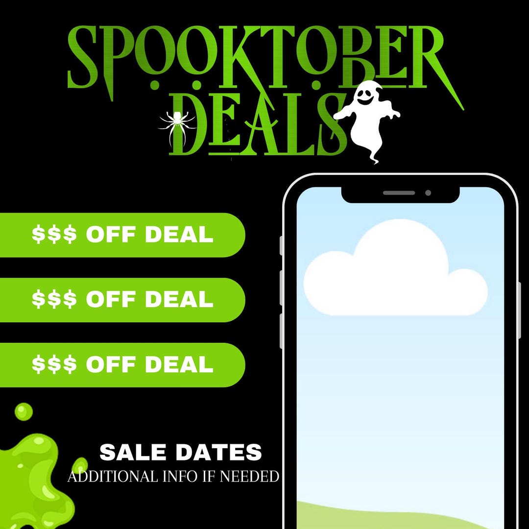 October Flyer, October Special, Halloween Sale Flyer, Spooky SZN Flyer ...