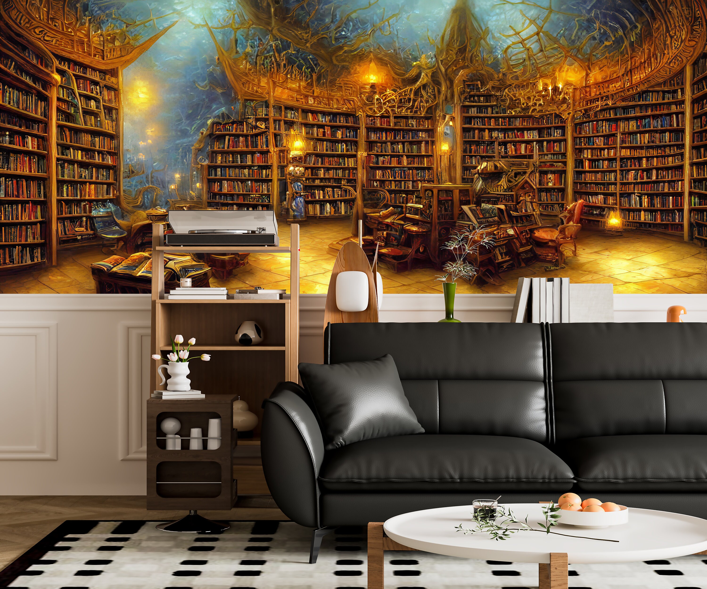Magical Library Wallpaper Mural: Peel and Stick, Washable - Etsy