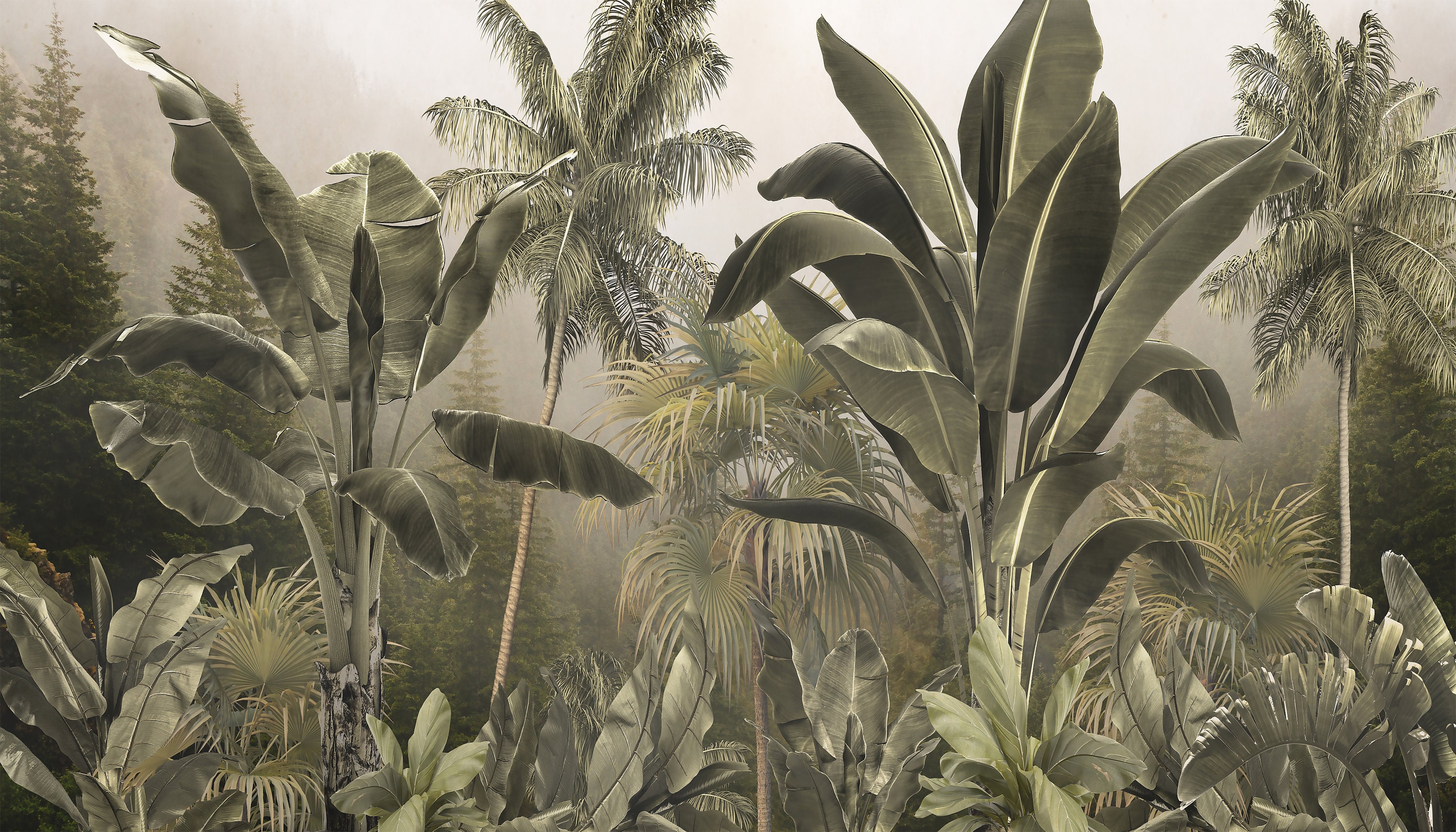 Create a Relaxing Oasis With Palm Tree, Peel and Stick Wall Mural, Non ...