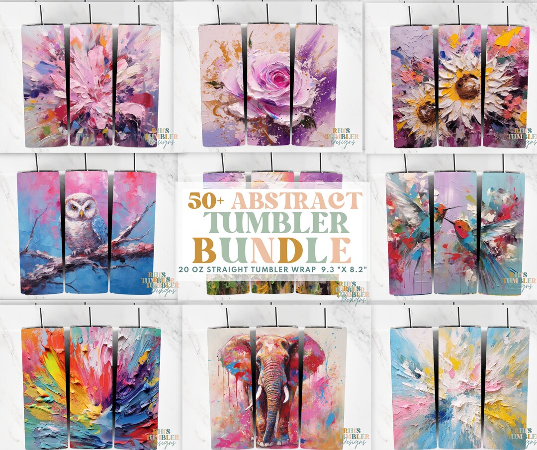 50 Abstract Bundle-20z Abstract Tumbler Wraps Mock Ups - Etsy
