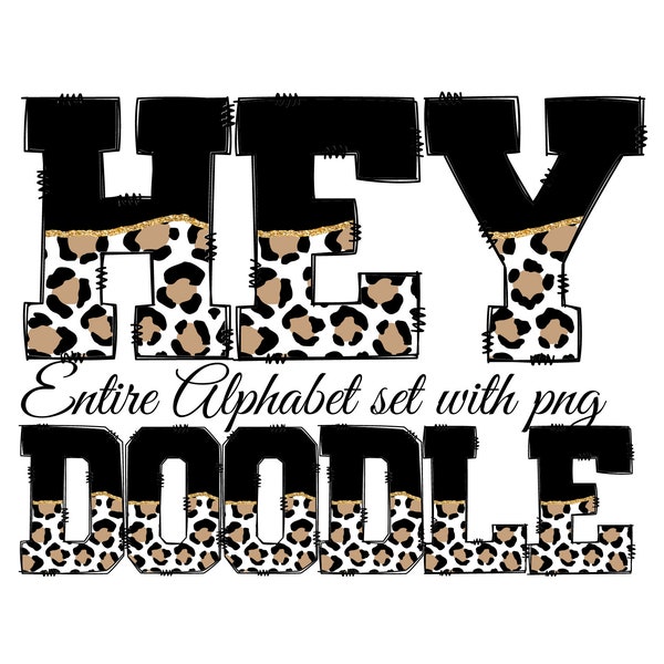 Cheetah Letters Svg - Etsy