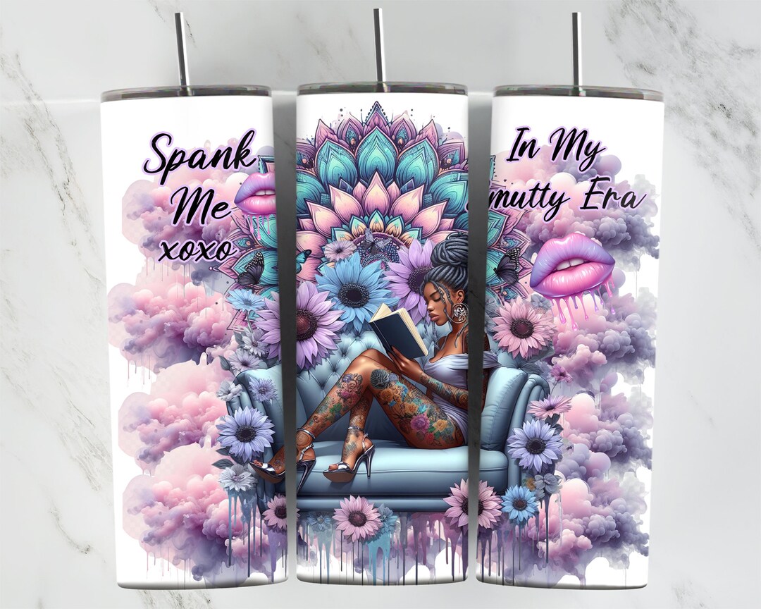 Black Lady Smutt, Spank Me, 20oz Tumbler Wrap, Pastel Mandela, Digital ...