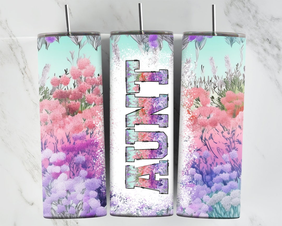 AUNT Floral 20oz Sublimation Sublimation Wraps Sublimation - Etsy