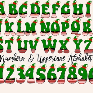 Christmas Elf Alphabet Letters, With Clip Art Attached, Name Doodle ...