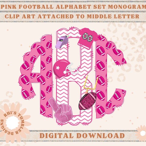 Pink Football Clip Art - Etsy
