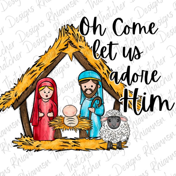 Oh Come Let Us Adore Him Svg - Etsy
