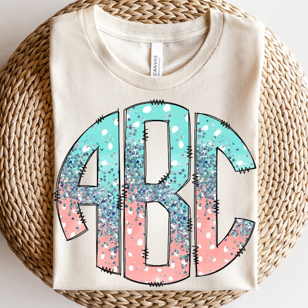 Circle Monogram Svg - Etsy