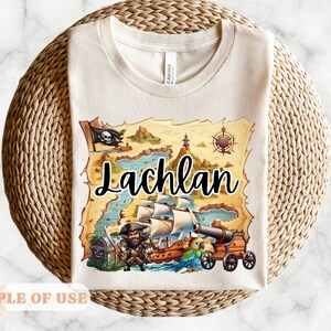 Pirate Kids Name PNG, Treasure Map, Kids Name Sublimation Designs, Fun ...