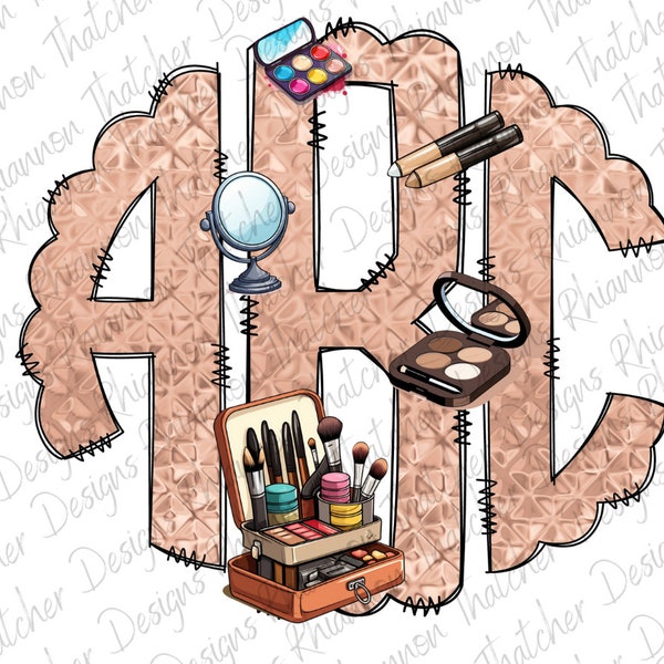 Makeup Doodle Letter - Etsy