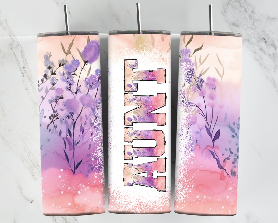 AUNT Floral 20oz Sublimation Sublimation Wraps Sublimation - Etsy
