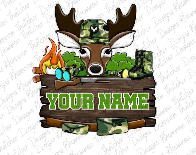 Hunting Name PNG, Hunting PNG, Kids Name Sublimation Designs, Camo ...