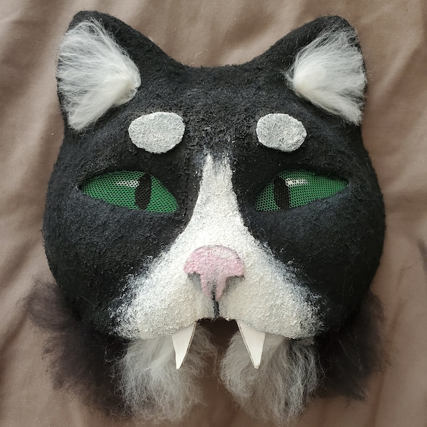 Tuxedo Cat Therian Mask - Etsy