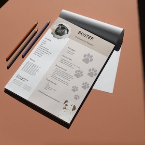 Pet Profile CANVA Template Printable | Doggy Daycare | Instant Digital ...