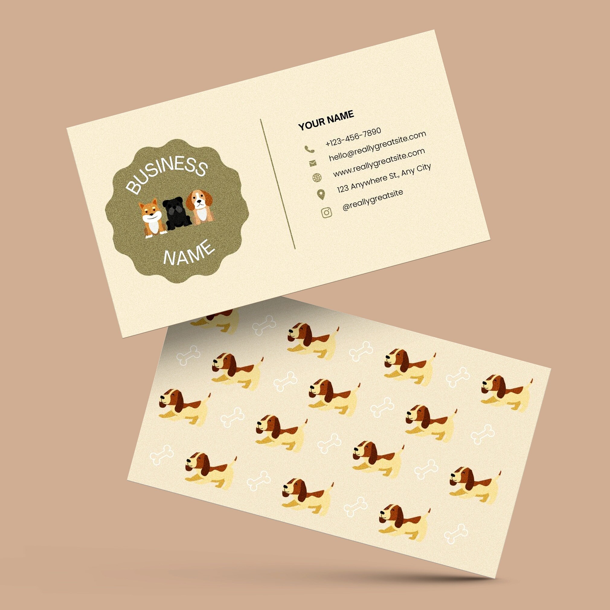 Fully Editable Pet Business Card + Report Card Bundle | Pet Sitting ...
